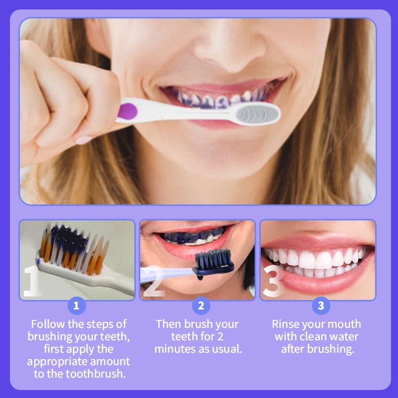 Scoban / Nykaa Teeth Whitening Purple Toothpaste Repair Teeth Essence ...