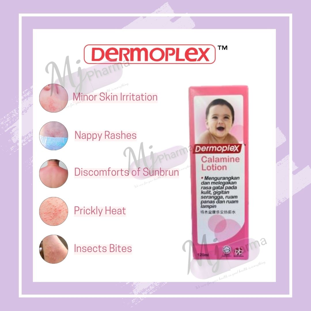 Dermoplex Calamine Lotion 120ml for nappy rash chicken pox ruam panas ...