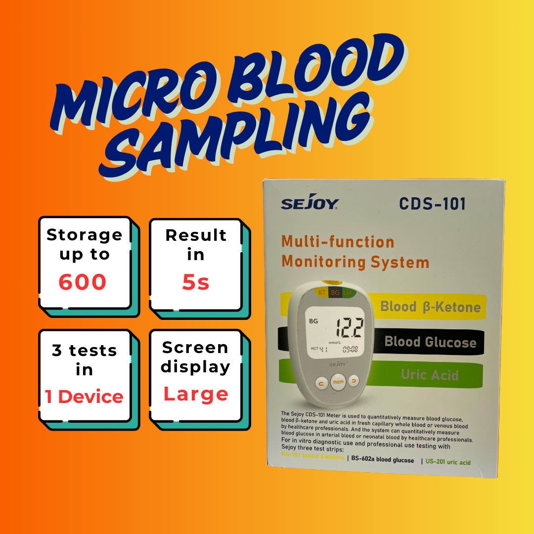 SEJOY BLOOD GLUCOSE, KETONE & URIC ACID TEST STRIPS CDS-101 SEJOY MULTI ...