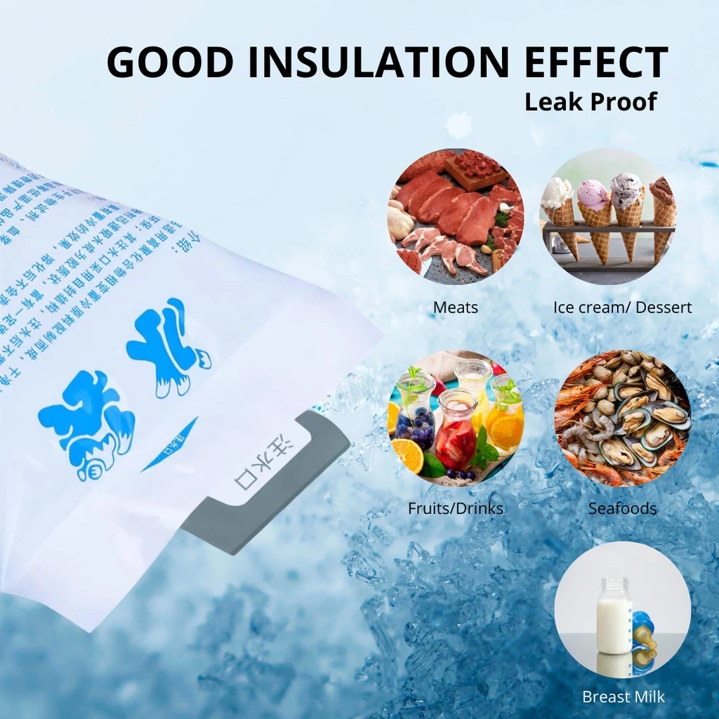 Reusable Ice Bag Pack Water Injection Cooler Frozen Food Seafood ...
