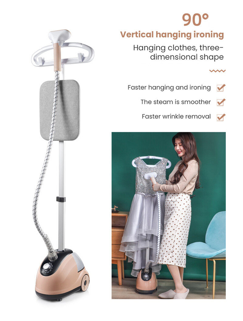 Garment Steamer 2000W Standing Telescopic Stand Type Clothes Steam Iron ...
