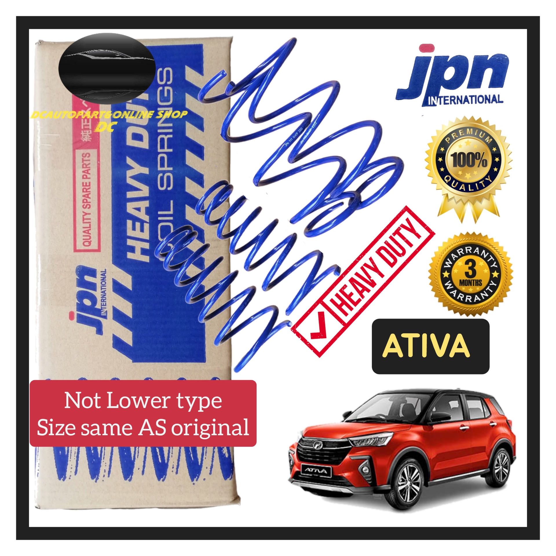 JPN INTERNATIONAL HEAVY DUTY ABSORBER SPRING PERODUA ATIVA D55L FRONT ...