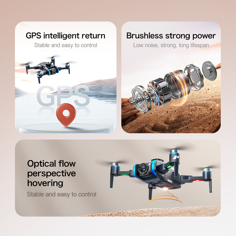 New XT808 MAX Drone Screen Display 5g Optical Flow Gps Folding Drone ...