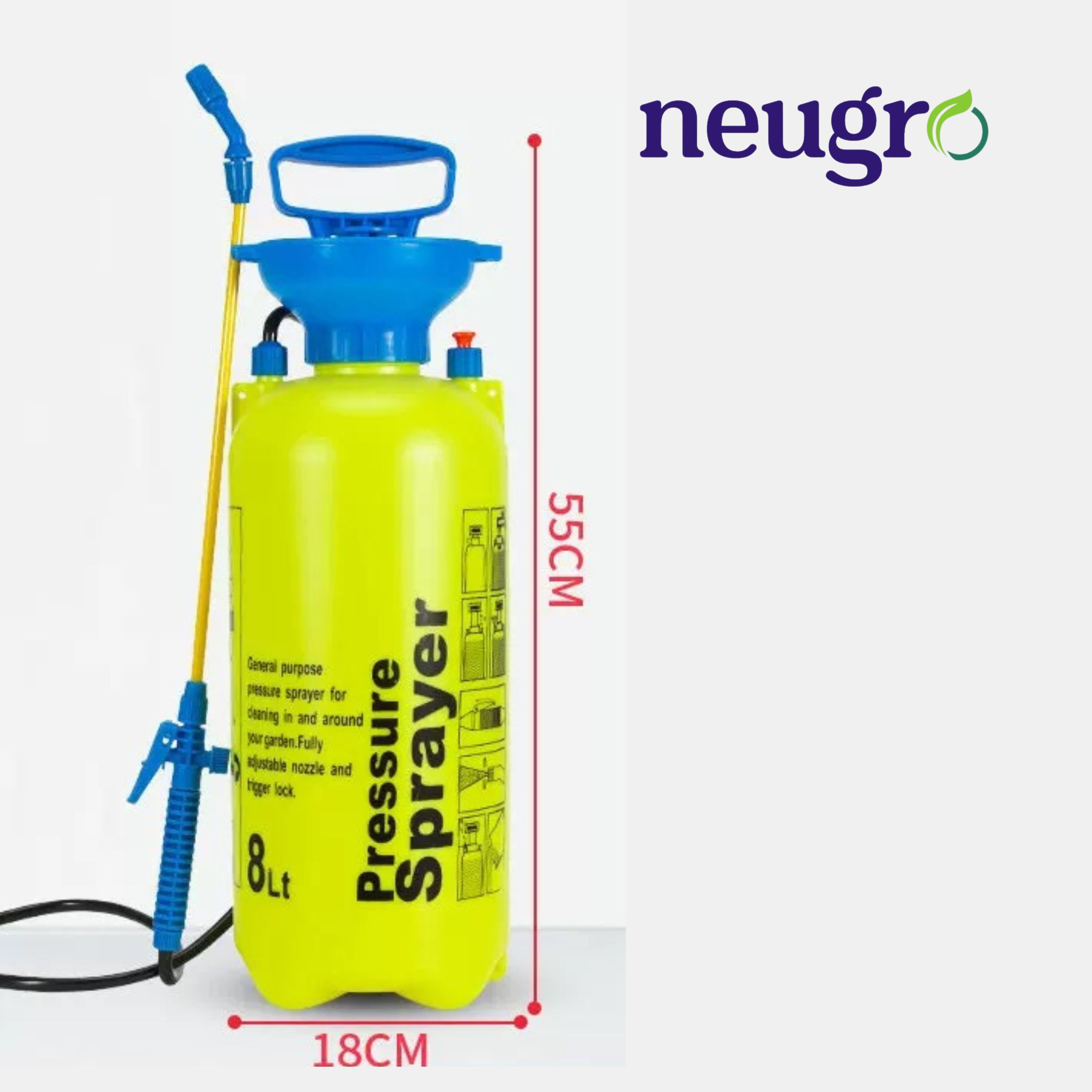 Neugro Pressure Sprayer Pump Racun 8L Capacity Untuk Semburan Racun ...