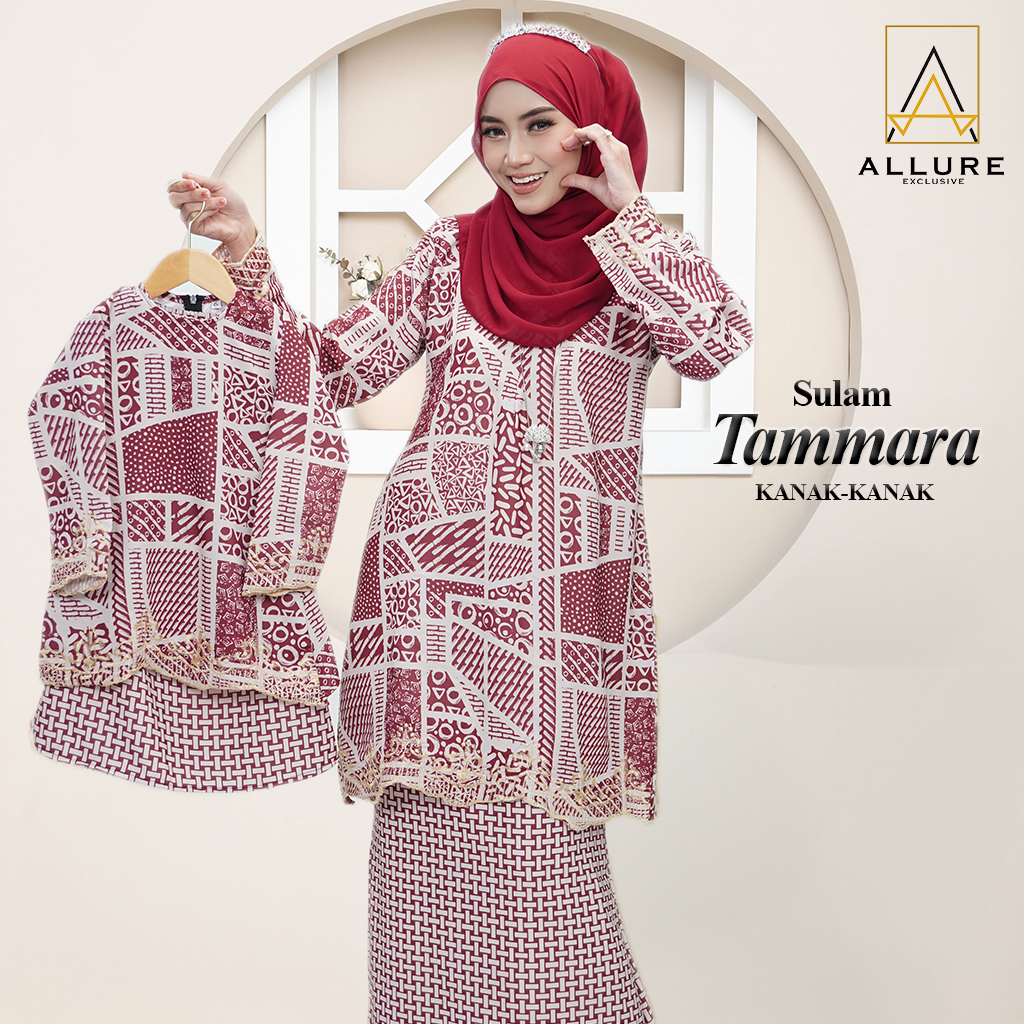 Allure Exclusive - Set Baju Kurung Sulam Tammara 2025 Armani Silk Ibu ...