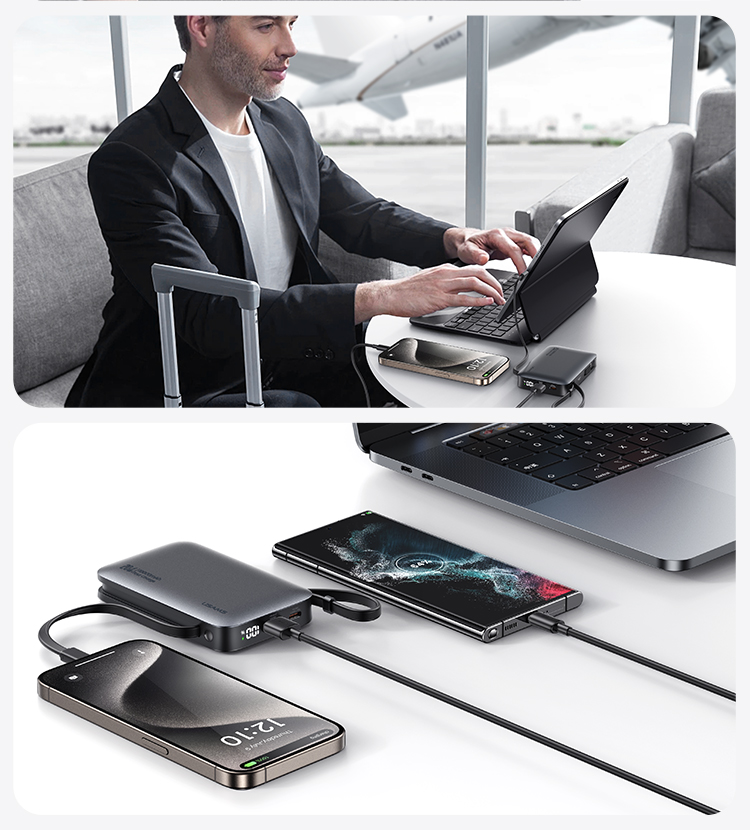 USAMS CCC certificates 20W Fast Charging Power Bank | Built-in Type-C ...