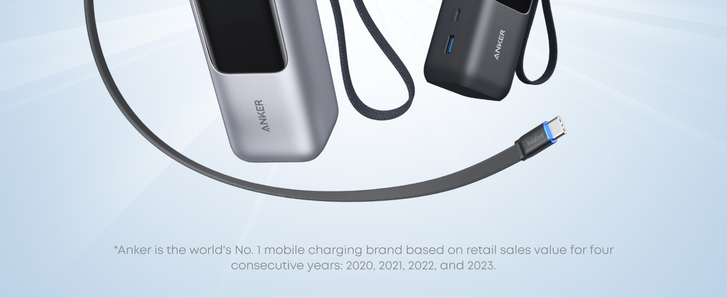 Anker Power Bank (25K, 165W, Built-In and Retractable Cables) A1695|3C ...