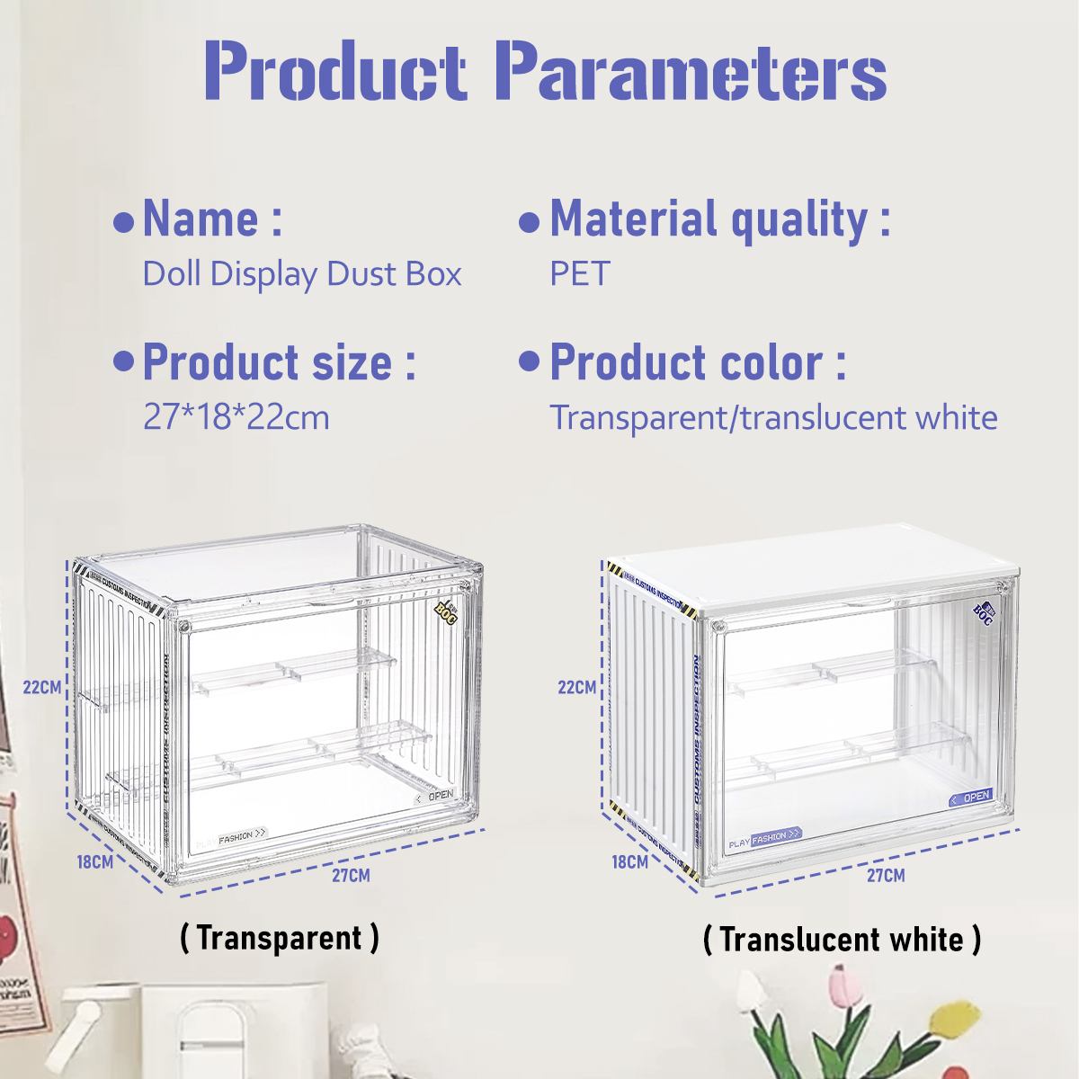 Blind Box Storage Display Rack Storage Box Dustproof Acrylic Doll ...