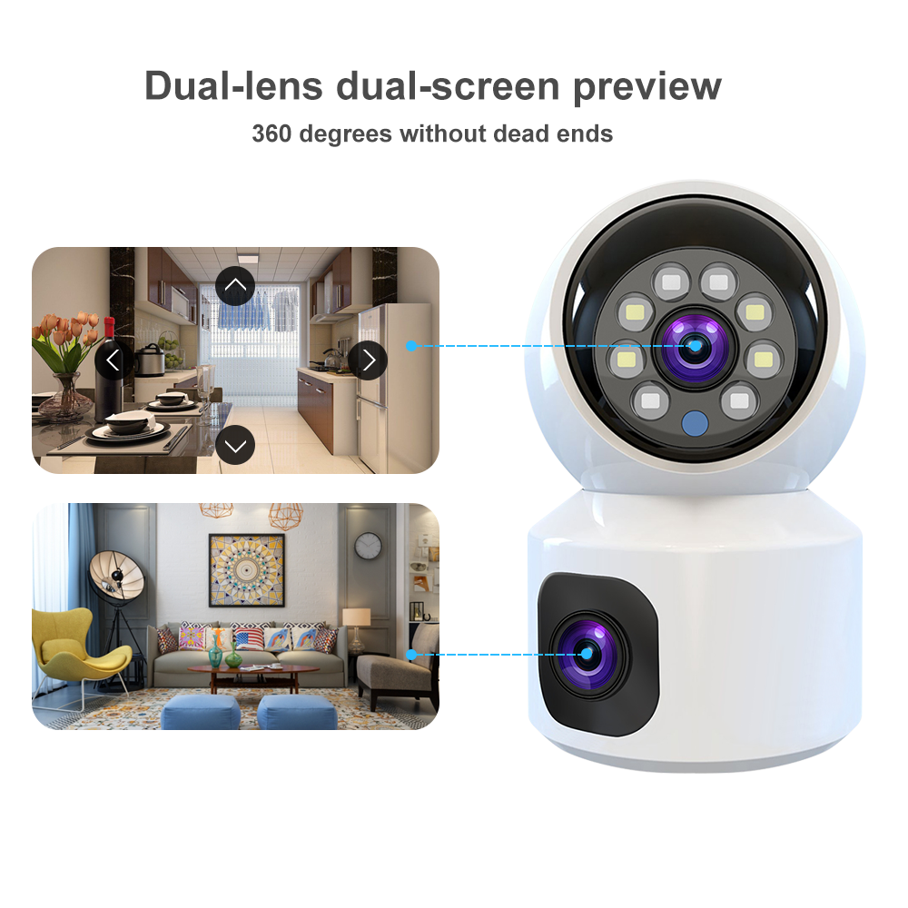 V380 PRO Dual Lens 5MP Wifi/4G Sim Card Wireless CCTV Camera 360 ...