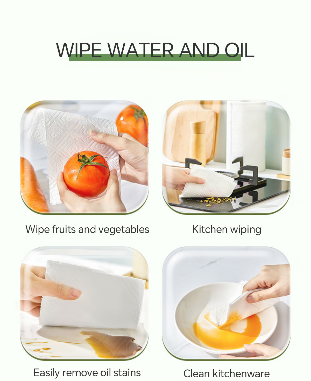[3PCS]Carina Kitchen Towel Pull-up Towel Hanging Removable Oil ...
