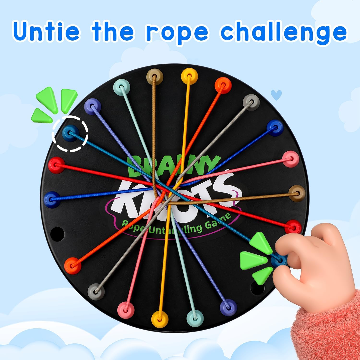 Rope Untangling Game Twisted Untie Puzzle Strategy Board tie up ...
