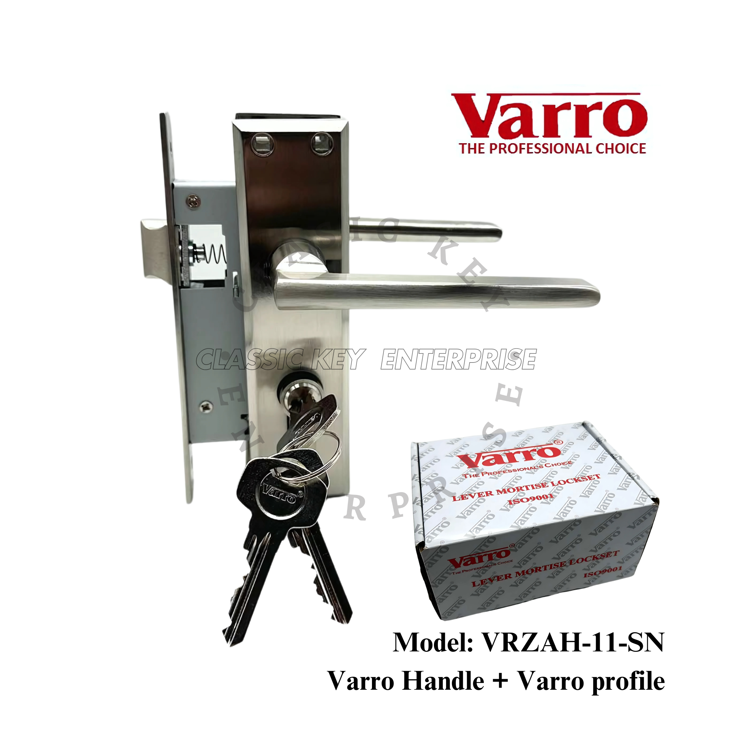 VARRO LEVER MORTISE LOCKSET WITH 60MM EURO PROFILE CYLINDER | Shopee ...