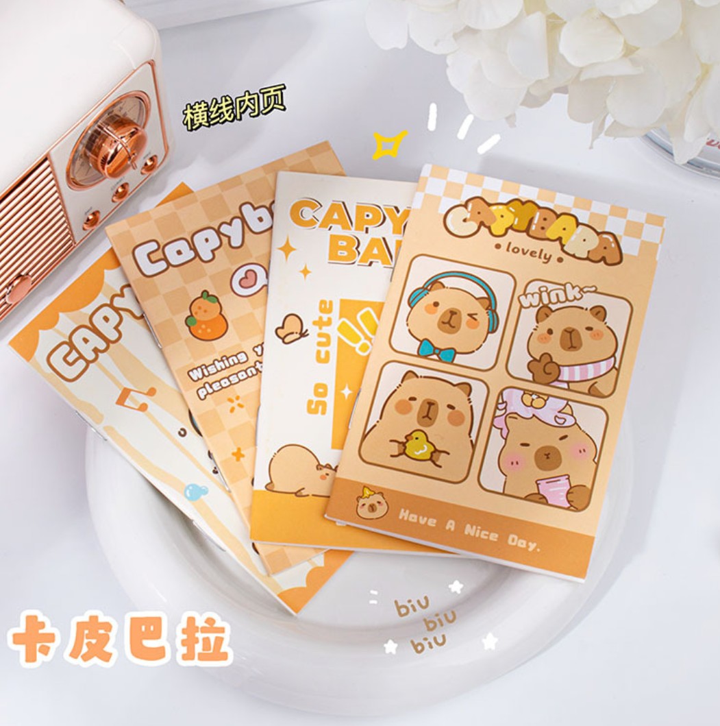 Capybara Cute Mini Notebook for Kids | Kawaii Pocket Notepad | School ...
