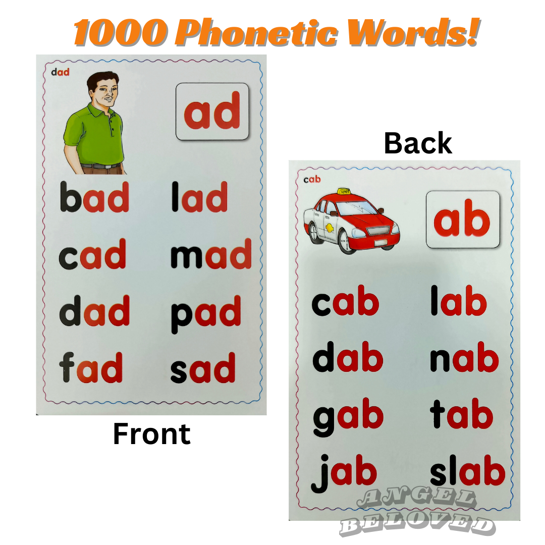 English flash card for kid Express Learning 1000 Phonics Flash Cards ...