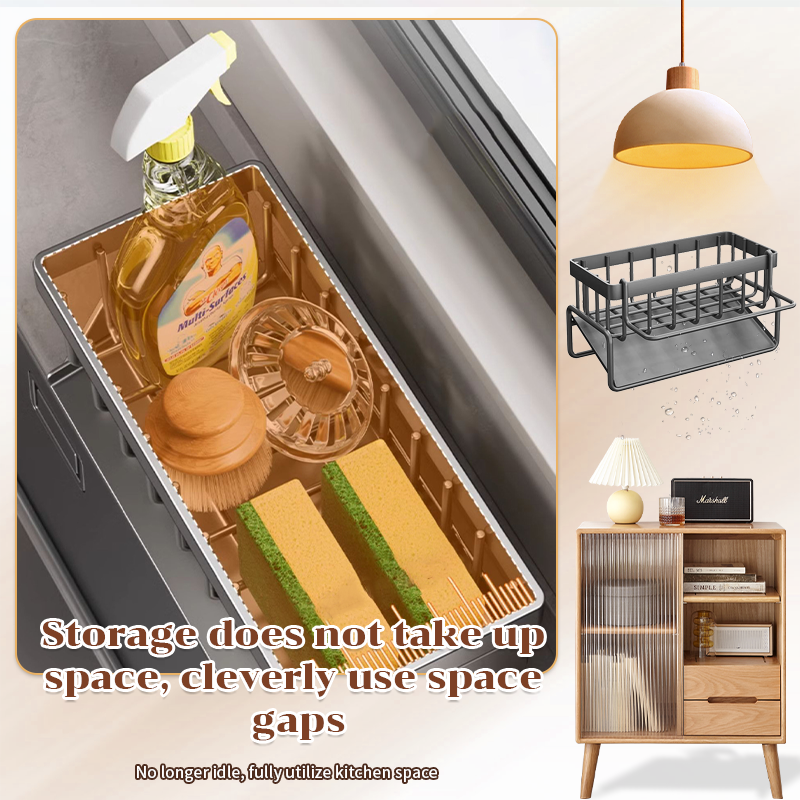 Rak Saluran Sink Pemegang Span Rod Gantung Boleh Tanggal Organizer ...