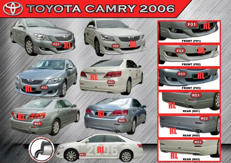 Toyota camry US SPEC ACV30 ACV40 ACV41 ACV50 2004 - 2015 RL front rear ...
