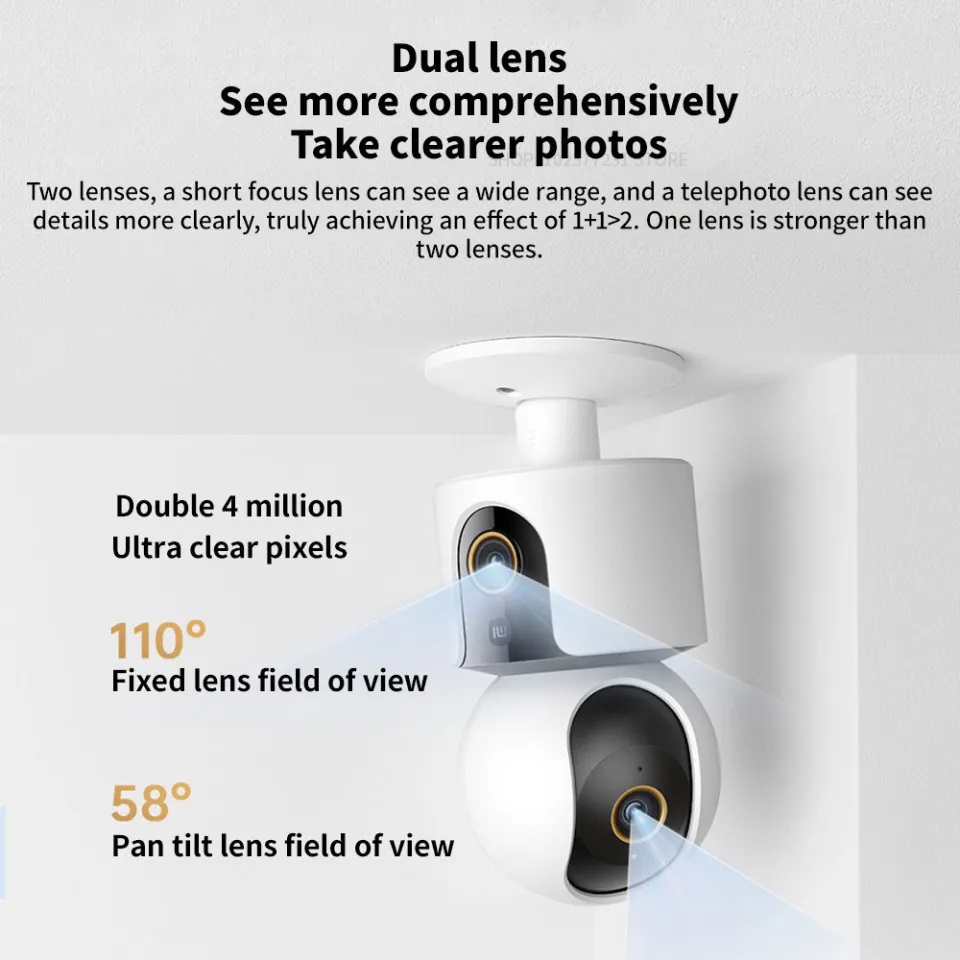Xiaomi CCTV Smart Camera Dual CAM Edition C300 Dual 3MP 2K I C500 Dual ...