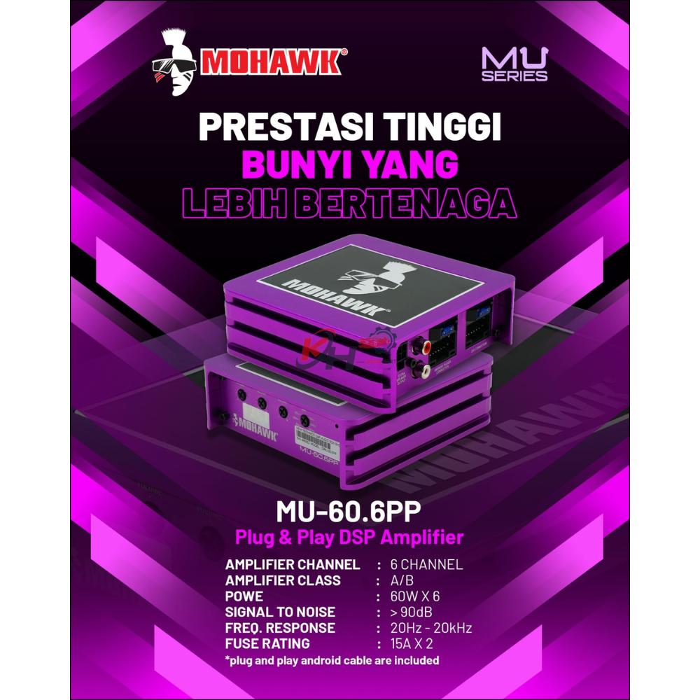 MOHAWK Plug&Play Android Amplifier | MU-60.6PP 6 Channel Power Amp Pnp ...