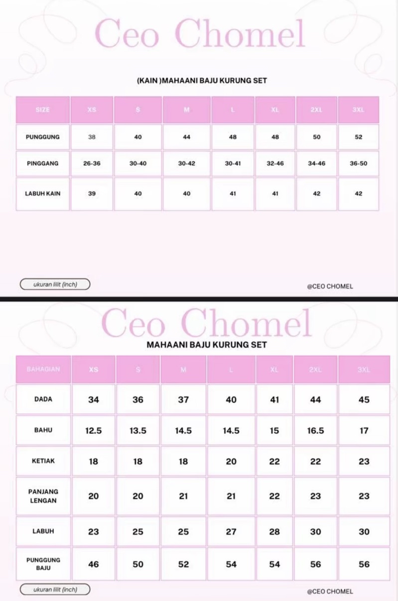 Mahaani Set Baju Kurung Kedah Lace Rosegold by Ceo Chomel (SIZE XL ...