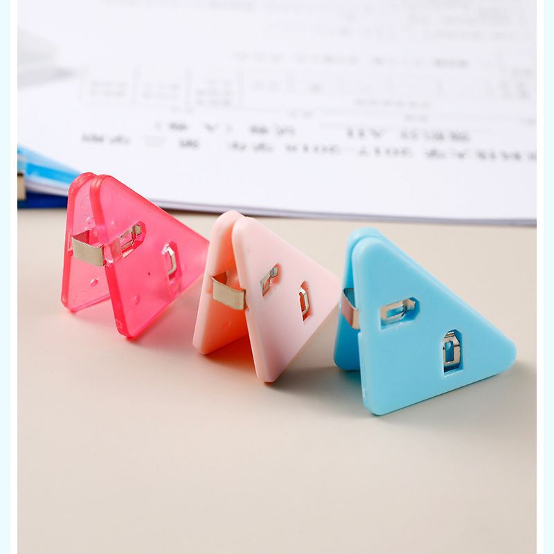 BORONG【50 pcs】Corner Triangle Paper Clip Student Stationery A4 Binder ...