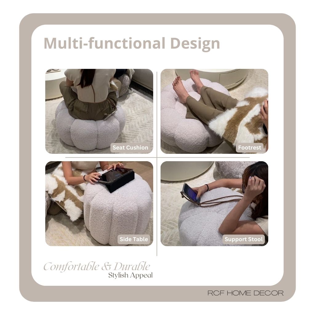 RCF HOME DECOR Stool Pouffe Lazy Sofa Stool Chair Foot Stool Dresser ...