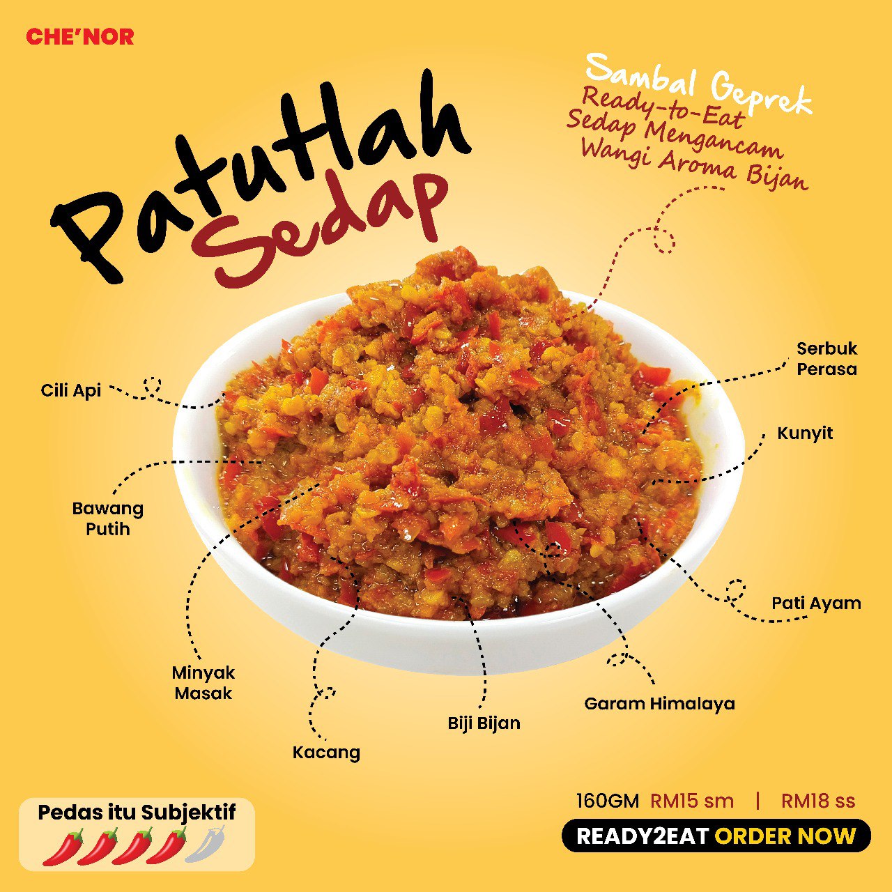 Che'Nor Siri Garuda Sambal Geprek 150g | Shopee Malaysia