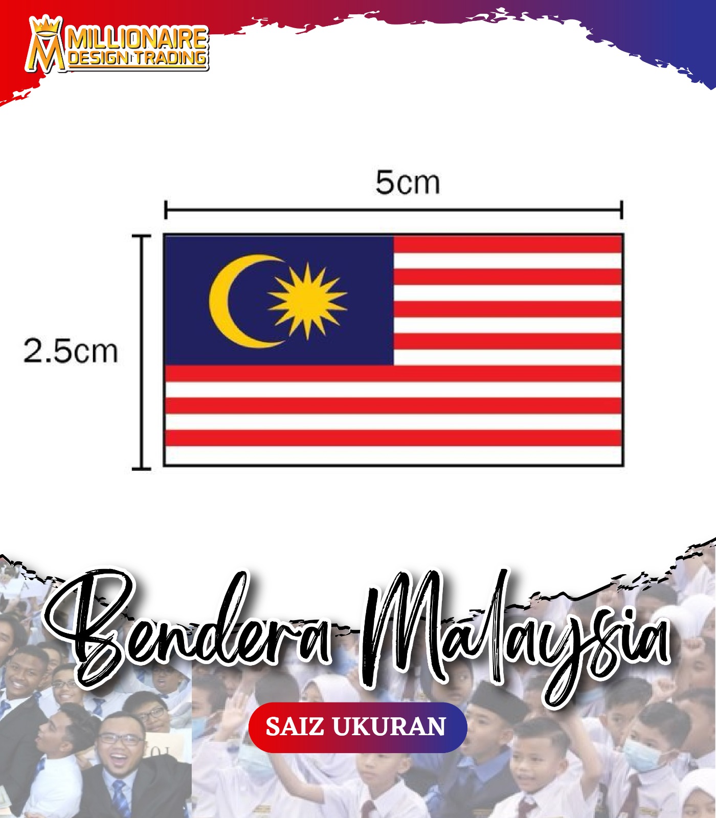 BENDERA MALAYSIA|BENDERA MALAYSIA KAIN|HEATPRESSPELEKAT(GUM)|HIGH ...
