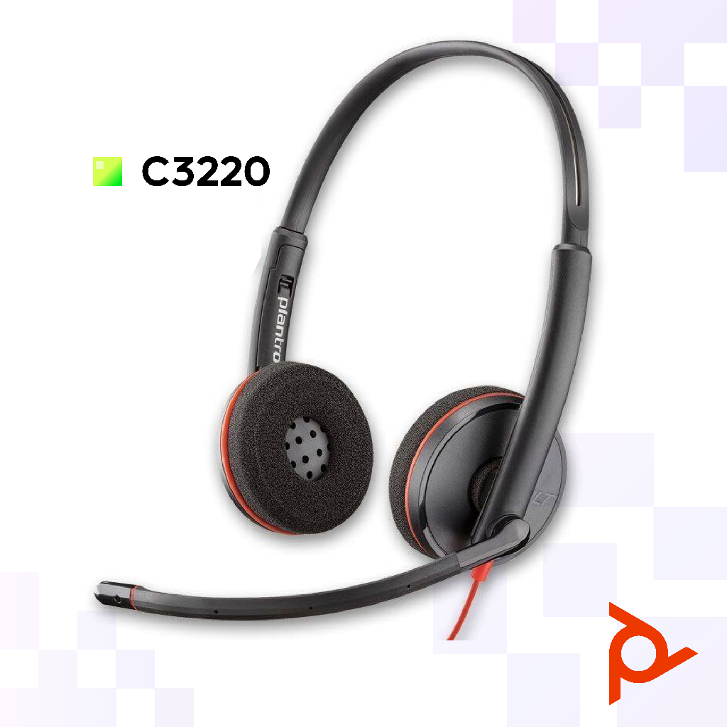 POLY Plantronics Blackwire 3200 Series USB-A & USB-C Monaural Headset ...