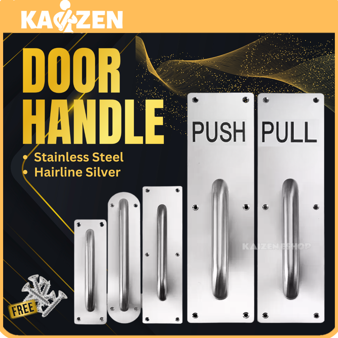 KAIZEN 201 / 304 Stainless Steel Door Pull & Push Handle Set | Shopee Malaysia
