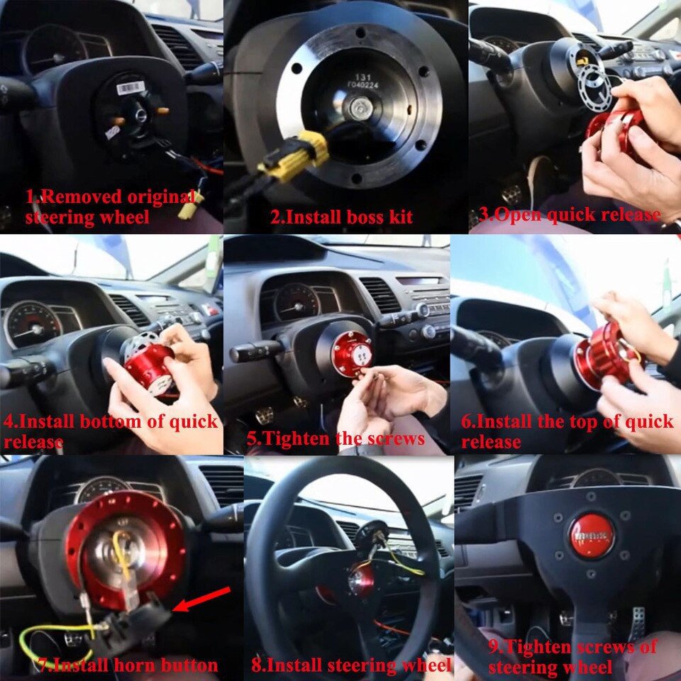 Bosskit Steering Quick Release Slim For Universal Car Model | Shopee ...