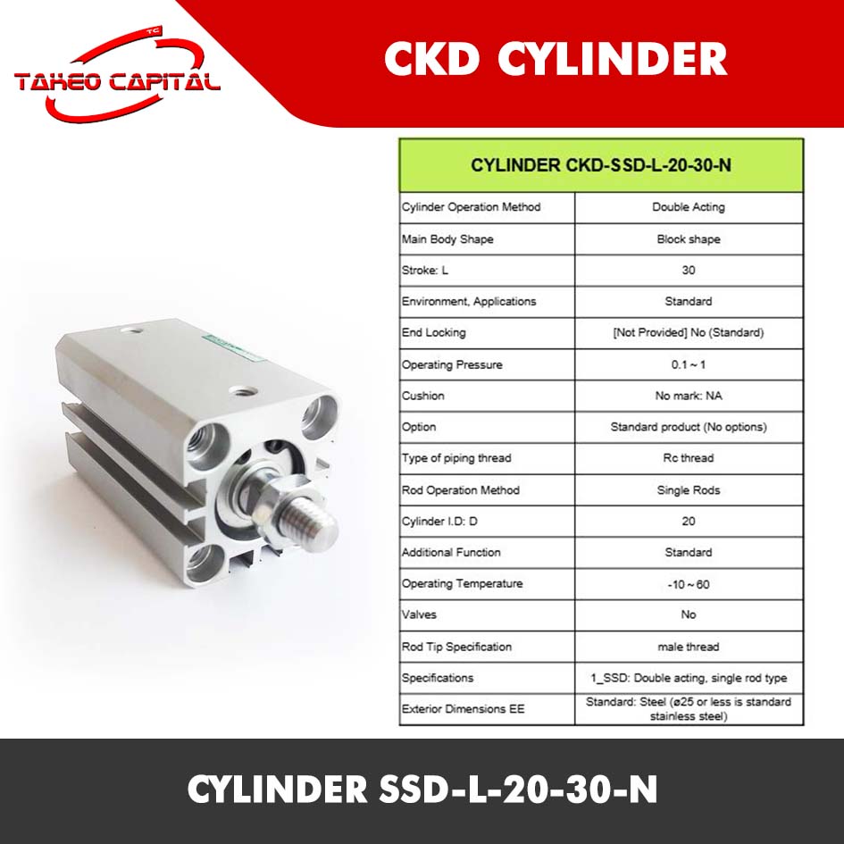 CYLINDER CKD-SSD-L-20-30-N | Shopee Malaysia