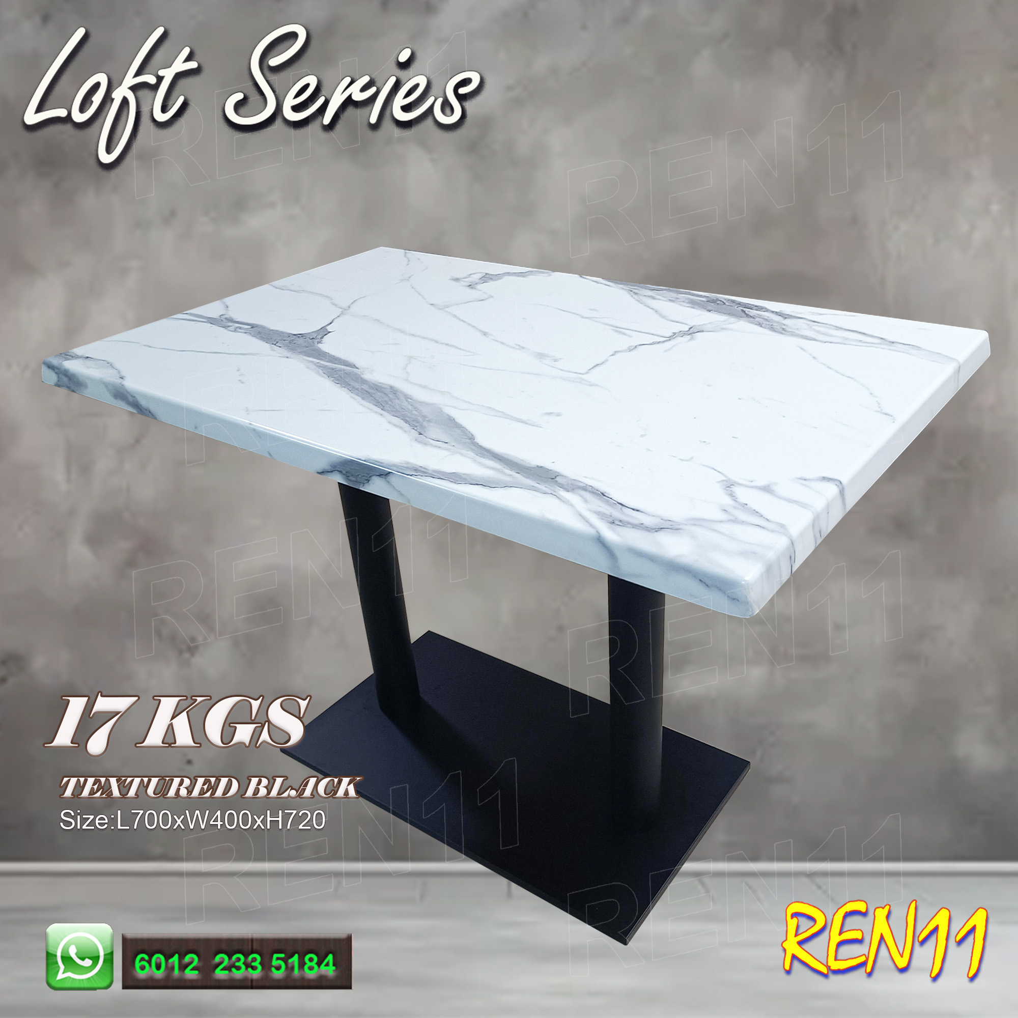 Cafe,Restoran Furniture ,Meja Makan, Solid Table Top ,White Marble ...