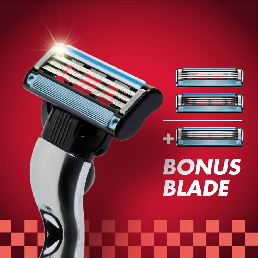 Gillette Mach 3+ Clean Shave Mach 3+ Razor Mach 3 Charcoal | Shopee ...