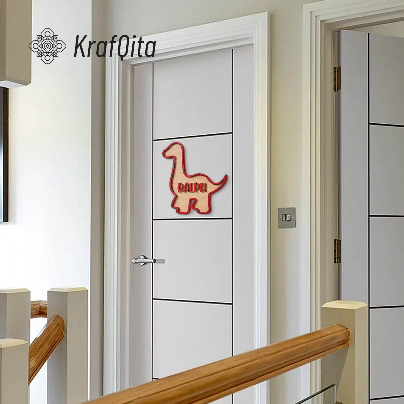 Tyrannosaurus-Rex (T-Rex) Dinosaur door sign, Hiasan Bilik Kanak-kanak ...