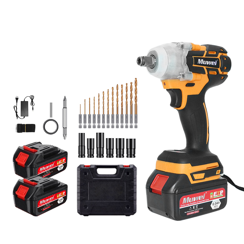 980N.M (1/2") 1/2 1/4 inch Brushless Impact Wrench Car Repair Heavy ...