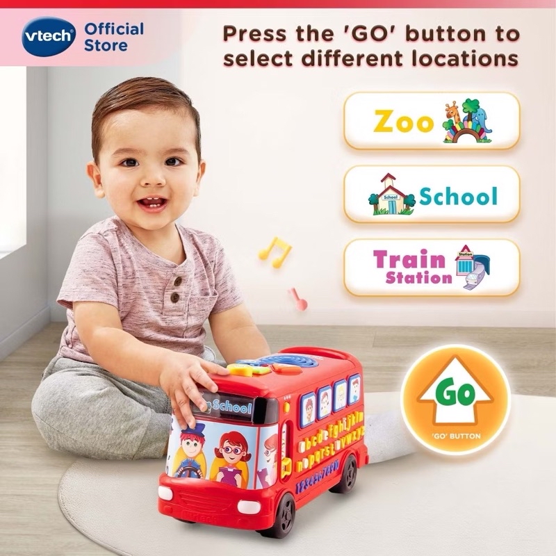 [READY STOCK KL] 10% Original VTech Playtime Bus English Phonics Electronic Learning Toys ...