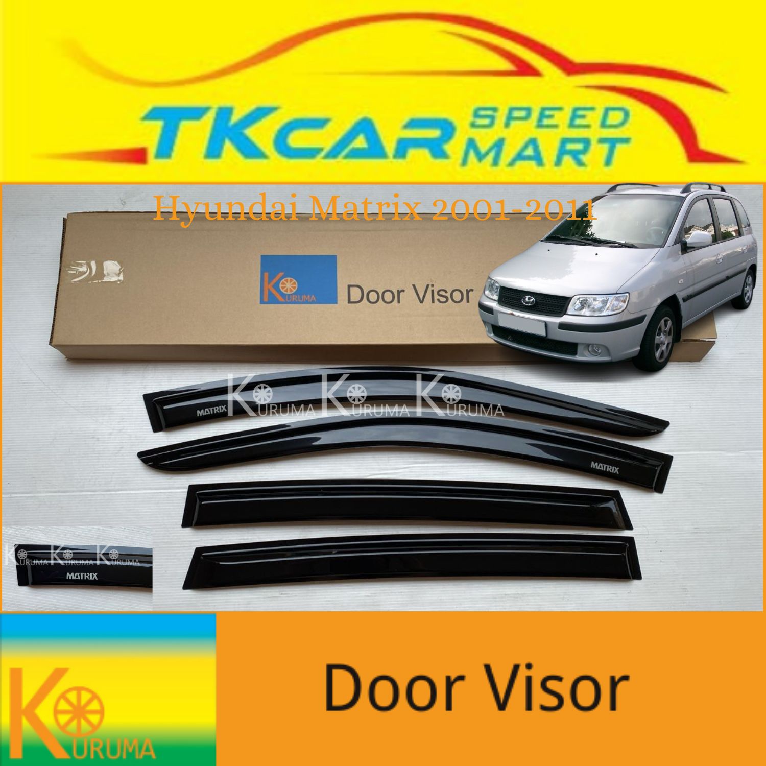 [READY STOCK] HYUNDAI MATRIX 2001-2011 ( KURUMA ) 4 DOOR 7 CM WIDTH ...