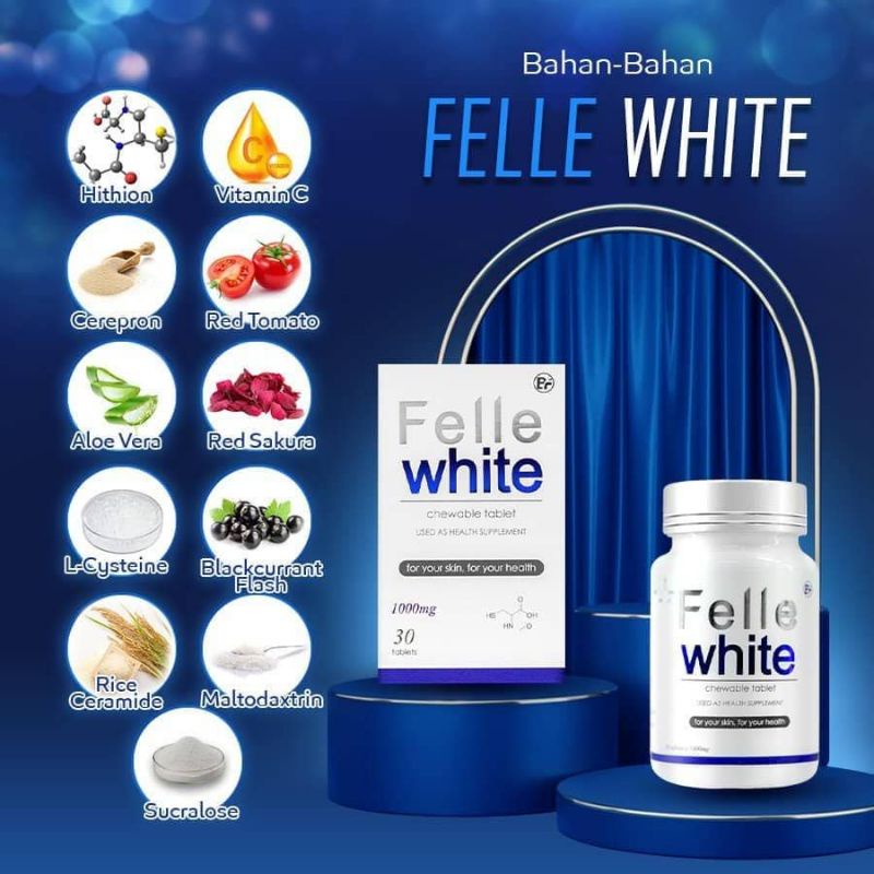 Felle White Hq Original Whitening Supplement Ubat Putih Seluruh Badan ...