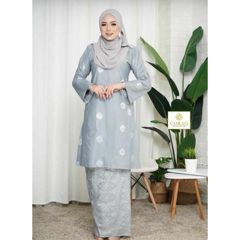 Baju Kurung Pahang Songket Tenun Bunga Tabur, Baju raya 2025 viral ...