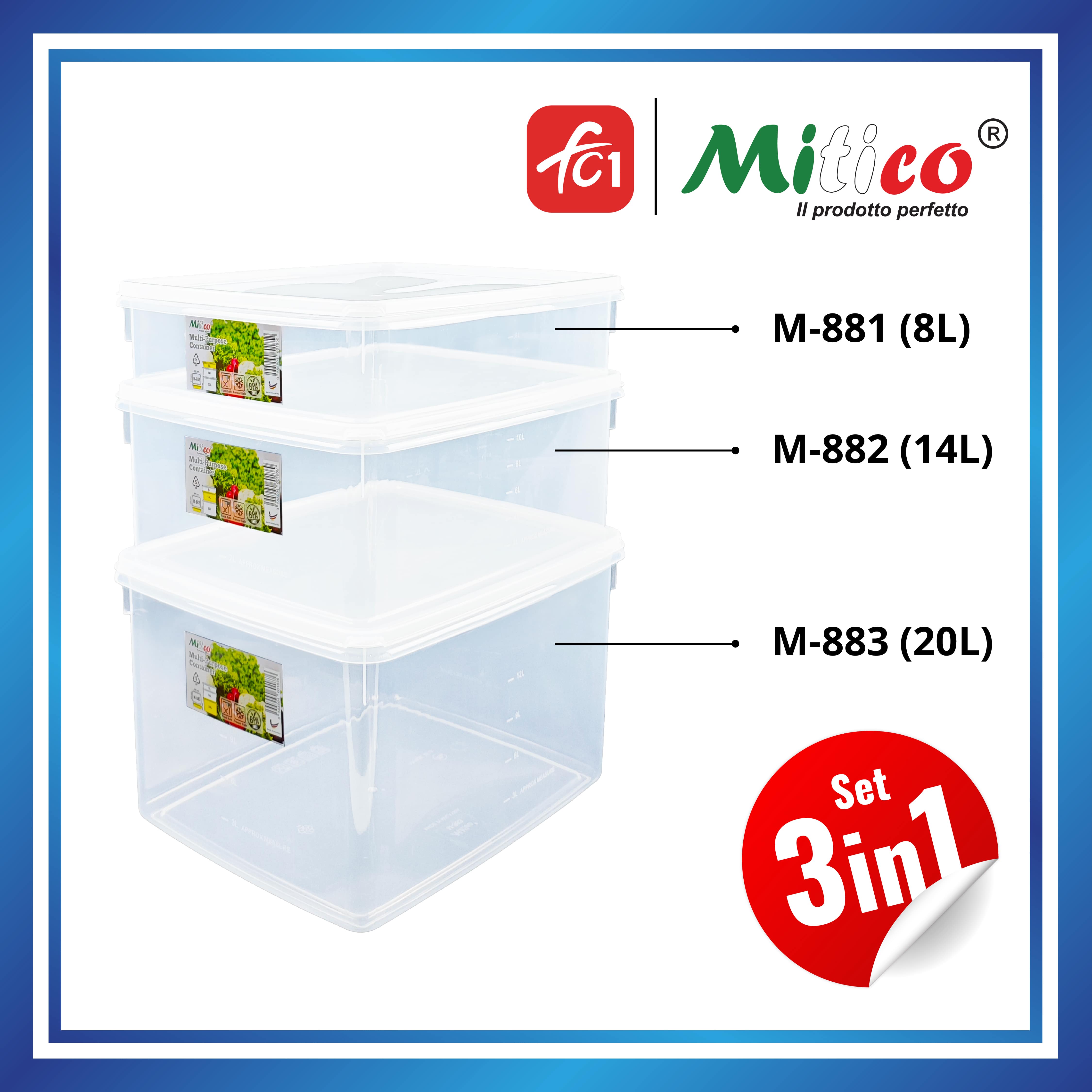 Mitico Bekas Simpanan Clear Storage Food Container Multi Purpose ...