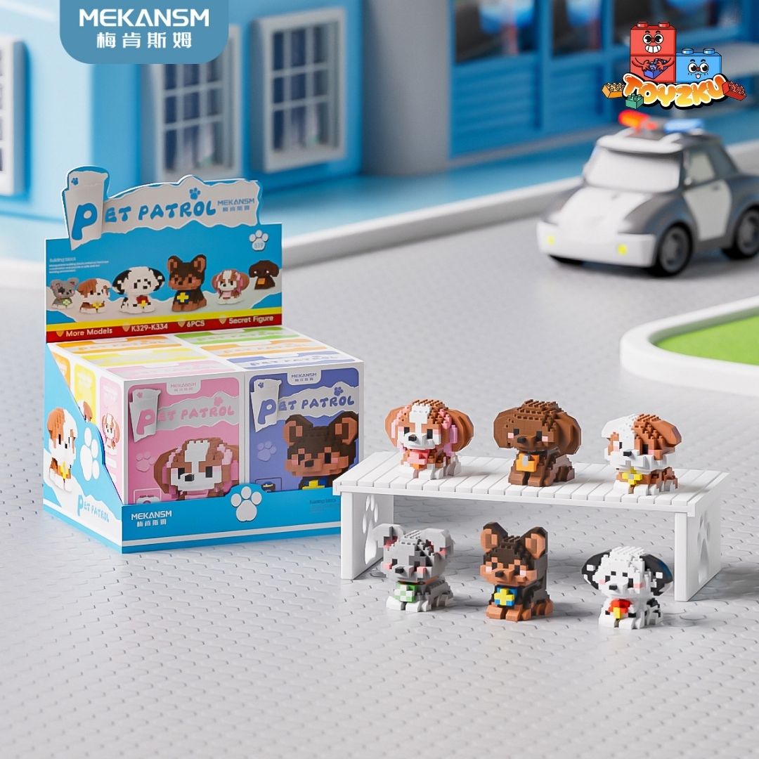 Mekansm Pet Patrol Building Blocks Cute Dog Pet Cartoon Mini Bricks ...