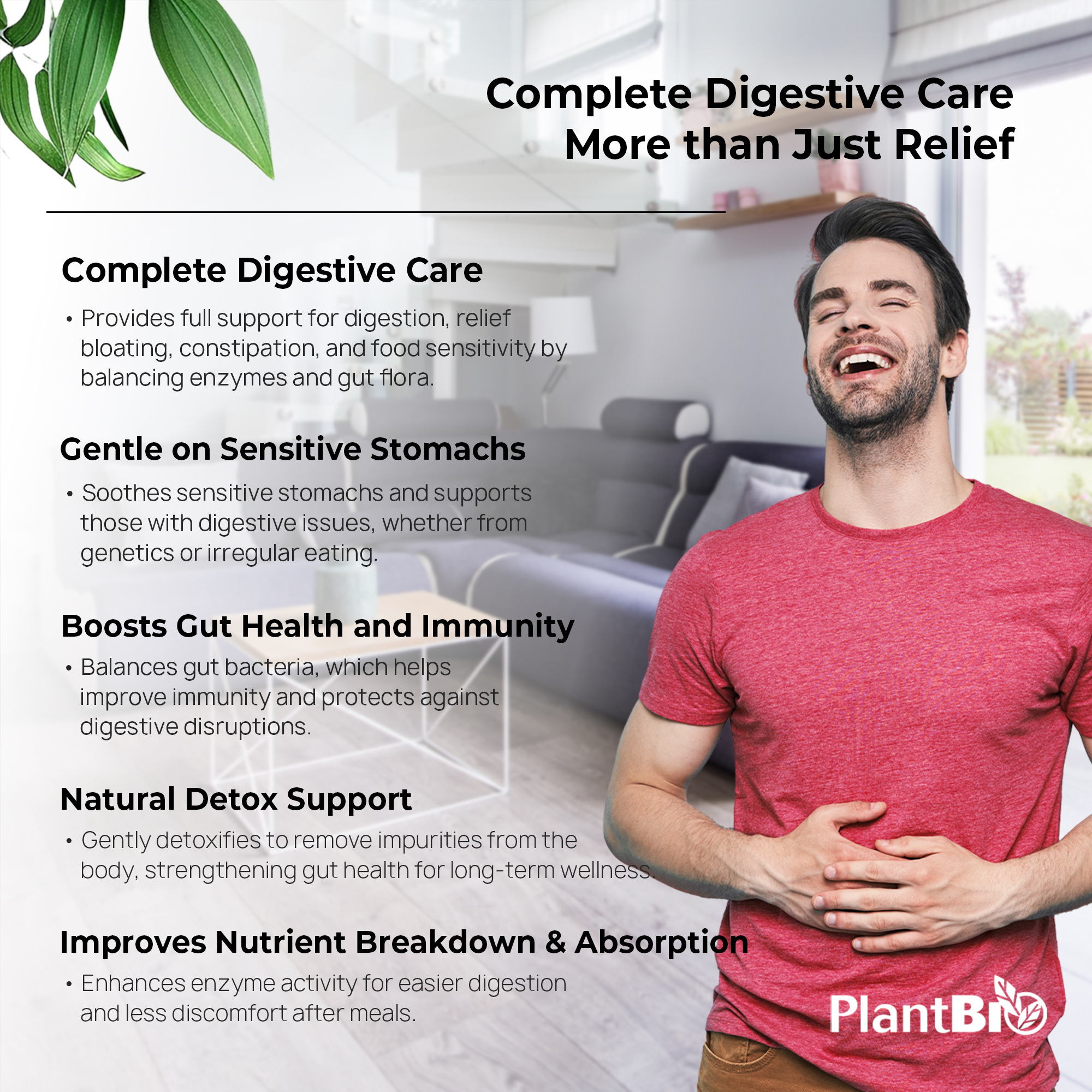PlantBio Happy Gut Essentials Kit – Ease Digestive Discomfort, Bloating ...