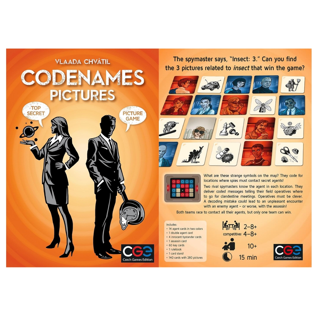 Codenames Picture Party Board Game Card Game Top Secret Fun Challenging ...