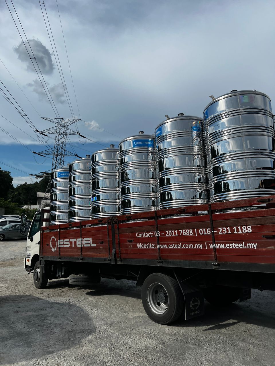 eSteel 2300L / 500 Gallons Stainless Steel Water Storage Tank / Tangki ...