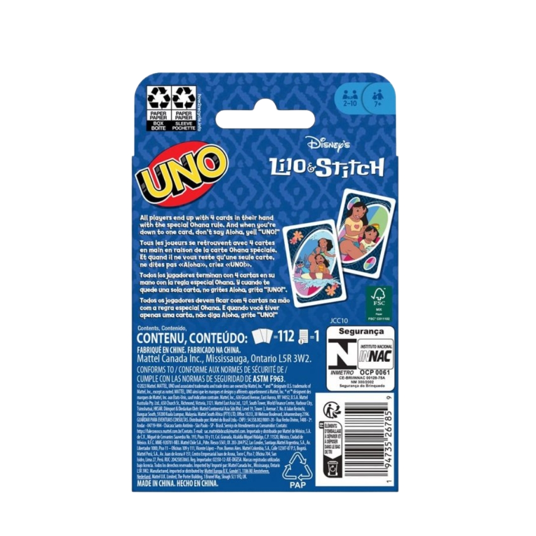 Uno Lilo & Stitch New Series Card Game for Kids Family Friends Famous ...