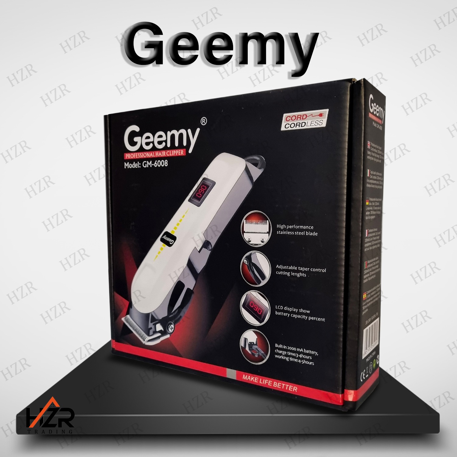 Original Geemy gm 6008 cordless wireless rechargeable multifunction ...