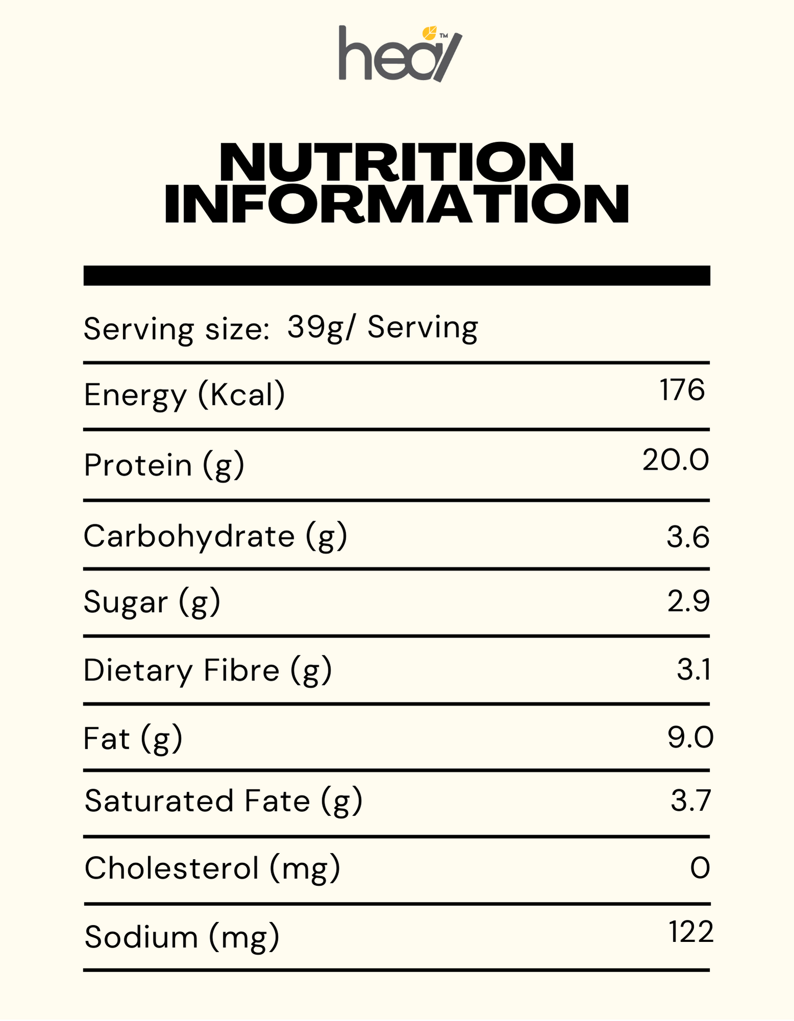 Heal Charcoal Sesame Vegan Pea Protein Shake Powder (585g - 15 Servings) | Plant-Based Muscle ...