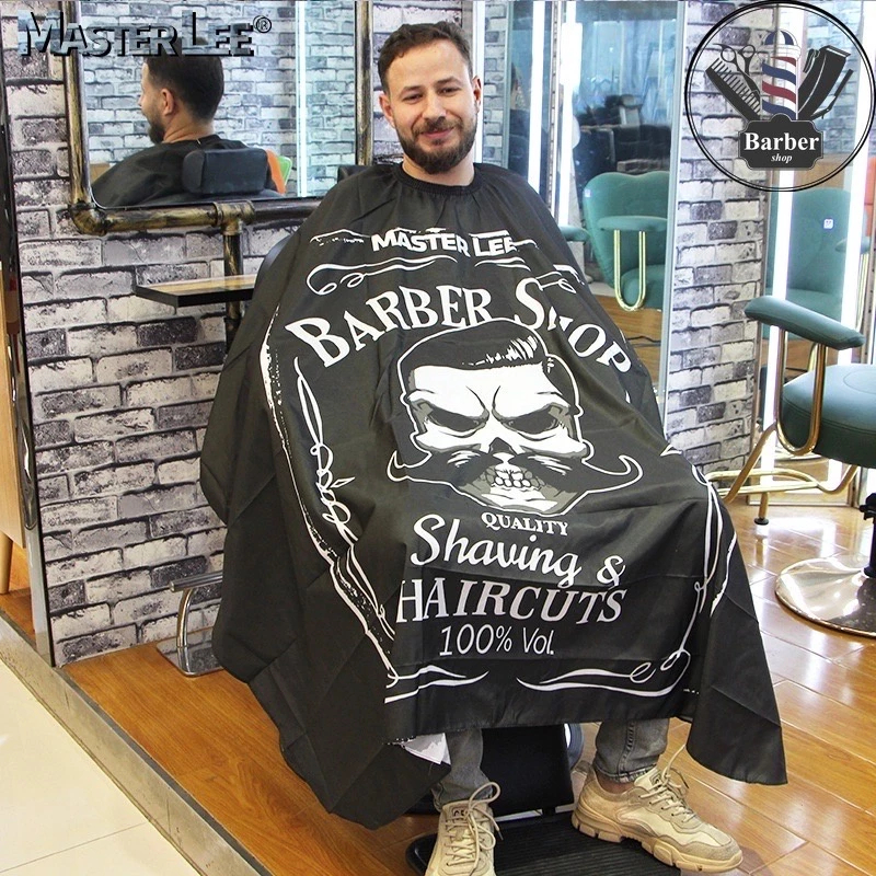 Hair Cutting Gown Barber Cape Cloth Waterproof Barber Saloon Vintage ...