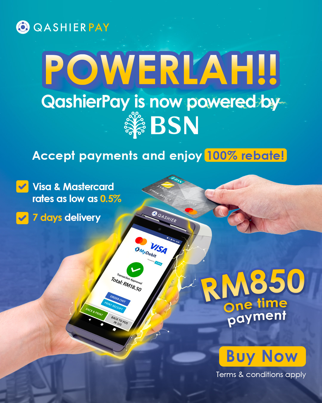 DIYPOS QashierPay BSN Credit Card / Debit Card / QR Payment / All-In ...