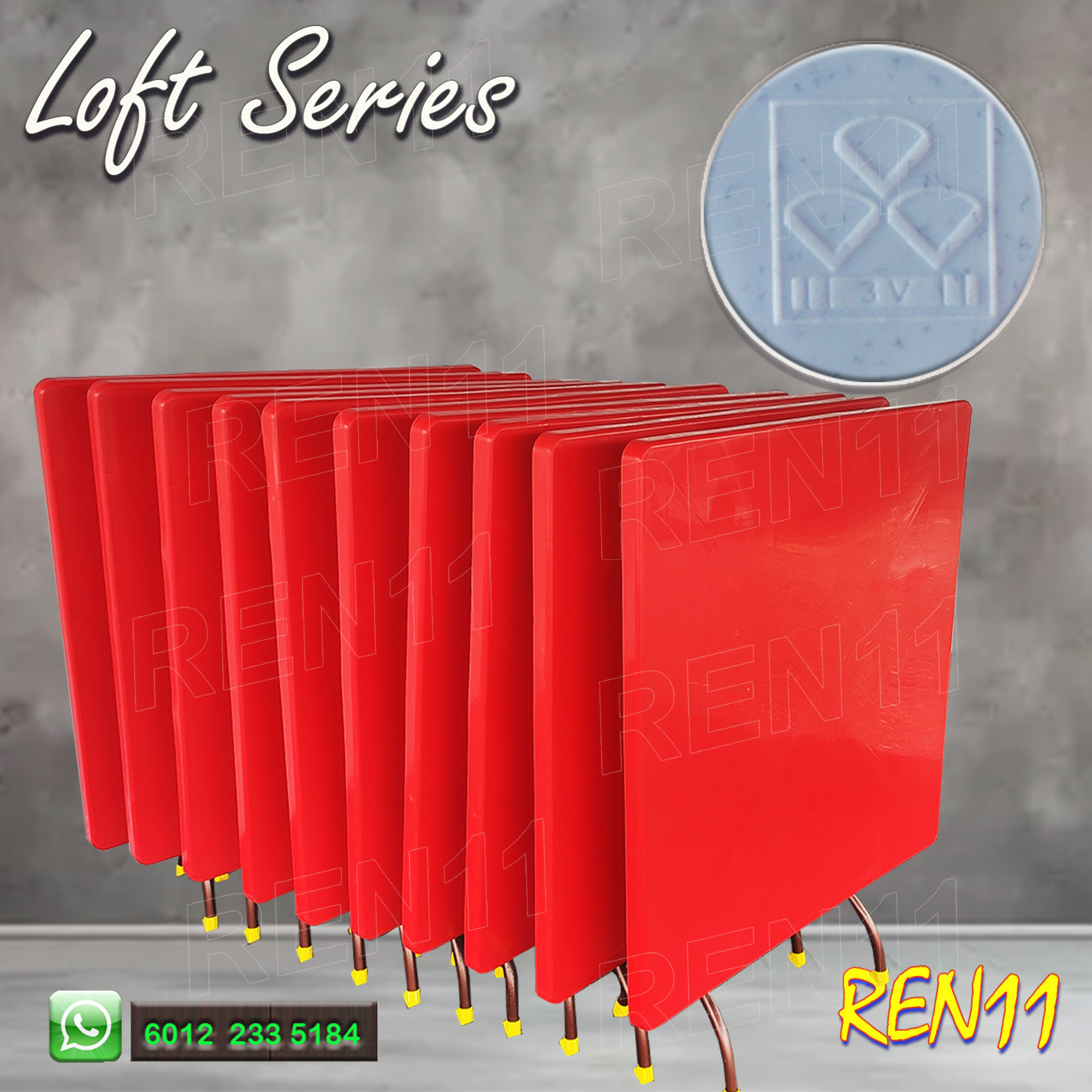 3V Square Foldable Plastic Table - Grad A Original with Logo (not 2 B ...